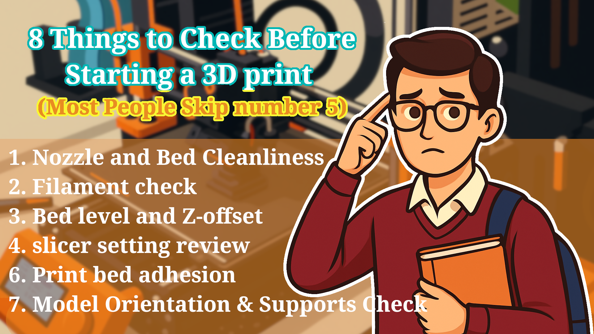 8 Things to Check Before Starting a 3D print (Most People Skip number 5 ...