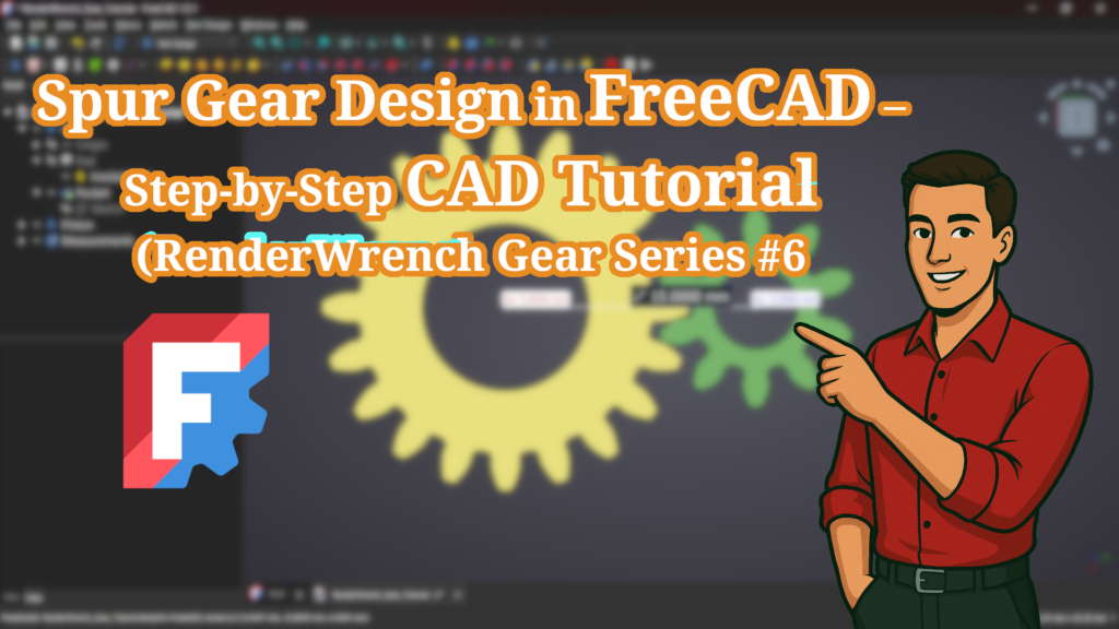 Spur Gear Design in FreeCAD – Step-by-Step CAD Tutorial (RenderWrench ...